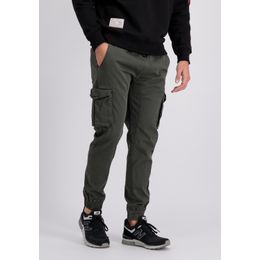 Jogginghose Alpha Industries "ALPHA Men - Cargo Pants Cotton Twill Jogger" Gr. 3 XL, Normalgrößen, grau (greyblack) Herren Hosen Jogginghosen