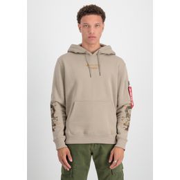 Hoodie Alpha Industries "ALPHA Men - Hoodies Dragon EMB Hoody" Gr. XL, beige (vintage sand) Herren Sweatshirts