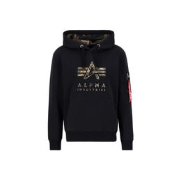 Hoodie Alpha Industries "ALPHA Men - Hoodies Camo TPU Hoody" Gr. M, schwarz (black) Herren Sweatshirts