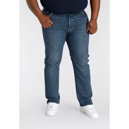 LEVI'S® PLUS Straight-Jeans LEVI'S PLUS "501 LEVI'SORIGINAL B&T" Gr. 46, Länge 34, blau (medium indigo stonewash) Herren Jeans Straight Fit