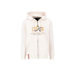 Hoodie Alpha Industries "ALPHA Men - Hoodies Basic ZH PP Camo" Gr. L, weiß (jet stream white) Herren Sweatshirts