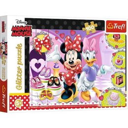 Trefl Disney Minnie Mouse Glitterpuzzle, Minnies Schmuckstücke (Kinderpuzzle)