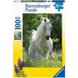 Ravensburger Kinderpuzzle - 12927 Weiße Stute - Pferde-Puzzle für Kinder ab 6 Jahren, mit 100 Teilen im XXL-Format