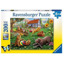 RAVENSBURGER VERLAG Ravensburger Kinderpuzzle - 12828 Entdecker auf vier Pfoten - Katzen und Hunde-Puzzle für Kinder ab 8 Jahren, mit 200 Teilen im XXL-Format