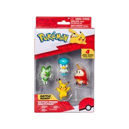 Jazwares Pokémon - Battle Figur 4er Pack Krokel, Felor, Kwaks & Pikachu Spielfigur