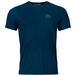 Ortovox - 120 Cool Tec Mountain Stripe T-Shirt - Merinoshirt Gr L deep ocean