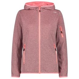 CMP - Women's Jacket Fix Hood Knitted + Mesh - Fleecejacke Gr 34 rosa