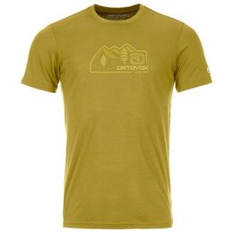 Ortovox - 150 Cool Vintage Badge T-Shirt - Merinoshirt Gr S gelb