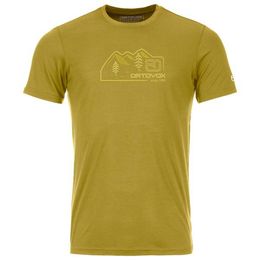 Ortovox - 150 Cool Vintage Badge T-Shirt - Merinoshirt Gr L gelb