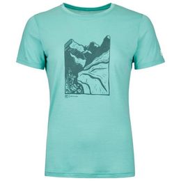 Ortovox - Women's 120 Cool Tec Mountain Cut T-Shirt - Merinoshirt Gr XS türkis