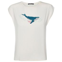 Greenbomb - Women's Animal Whale Dive Timid - Tops - T-Shirt Gr M weiß