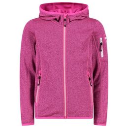 CMP - Girl's Jacket Fix Hood Knitted + Mesh - Fleecejacke Gr 128 rosa