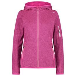 CMP - Women's Jacket Fix Hood Knitted + Mesh - Fleecejacke Gr 36 rosa