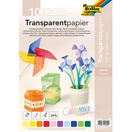 Folia Transparentpapier in Bunt - 10 Blatt - A4
