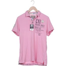 CAMP DAVID Herren Poloshirt, pink, Gr. 52