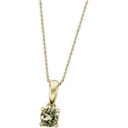 Firetti Kette mit Anhänger Schmuck Geschenk Gold 375 Gold 585 Halsschmuck Halskette Solitär, mit unterschiedlichen Edelsteinen, grün
