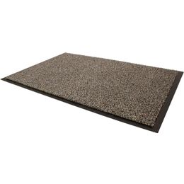 Fußmatte FLEXI, PRIMAflor-Ideen in Textil, rechteckig, Höhe: 9 mm, Schmutzfangmatte, In- und Outdoor geeignet, waschbar, beige|grau