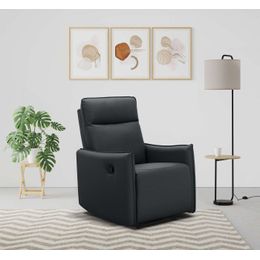Dorel Home Relaxsessel Lugo, TV-Sessel, Sessel Wohnzimmer mit Schlaffunktion, Loungesessel mit manueller Relaxfunktion, schwarz