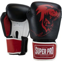 Super Pro Boxhandschuhe Warrior, rot|schwarz|weiß