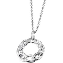 Firetti Kette mit Anhänger Schmuck Geschenk Silber 925 Halsschmuck Halskette Kreis Kettenglieder, silberfarben