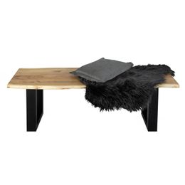 SAM® Sitzbank Baumkante 160 cm natur massiv Akazie schwarz