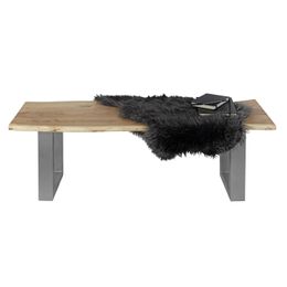 SAM® Sitzbank Baumkante 160 cm natur massiv Akazie silber