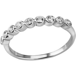 Firetti Fingerring Schmuck Geschenk Silber 925 Silberring Ring, mit Zirkonia (synth), silberfarben|weiß