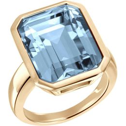Firetti Fingerring Schmuck Geschenk Silber 925 Silberring Ring Quadrat, mit Amethyst oder Topas, blau|gelb|goldfarben
