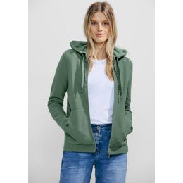 Cecil Kapuzensweatjacke mit Kordel, grün