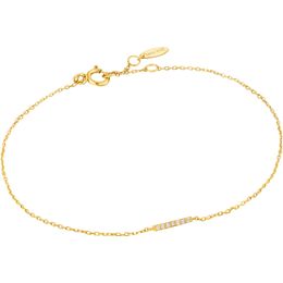 Ania Haie Damen Armband, 585er Gelbgold mit 7 Diamanten, zus. ca. 0,035 Karat, gold, 18.5