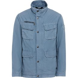 Globetrotter Fieldjacket, Stehkragen, Baumwolle, für Herren, blau, XL