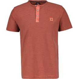 Lerros T-Shirt, Henley-Ausschnitt, Knopfleiste, für Herren,, rot, XXL