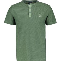 Lerros T-Shirt, Henley-Ausschnitt, Knopfleiste, für Herren,, grün, M