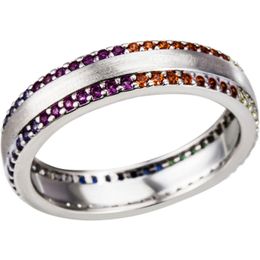 Firetti Fingerring Schmuck Geschenk Silber 925 Silberring Ring, mit Zirkonia (synth), blau|bunt|grün|lila|silberfarben|weiß