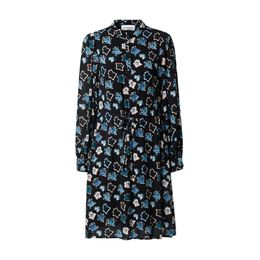 pom AMSTERDAM Kleid Damen Gr&ouml;&szlig;e 40 hellbeige / hellblau / schwarz / wei&szlig; Winterkleid