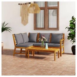 vidaXL Gartenlounge-Set, grau