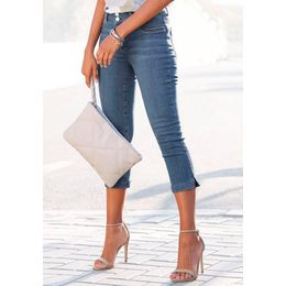 Lascana Caprijeans mit verzierten Taschen, blau