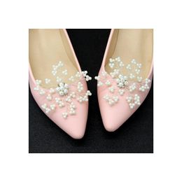 AUKUU Schuhanstecker Stil Stil handgemachte Perle Schuh Blume Schuh Schnalle