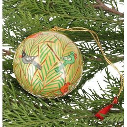 Guru-Shop Christbaumschmuck Upcycling Weihnachtskugel aus Pappmachee