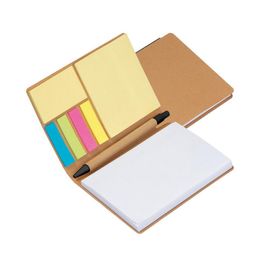 Livepac Office Haftnotizblock Notizbuch mit Kugelschreiber und Haftnotizen