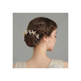 AUKUU Diadem Retro Retro Haarschmuck für die Braut wunderschöne Acrylblumen