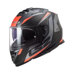 LS2 Motorradhelm LS2 FF800 Storm Integralhelm Racer matt-titanium / fluo-orange XS