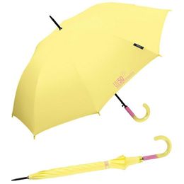 Happy Rain Langregenschirm UV-Protect UV50 mit Automatik zweifarbiger Griff