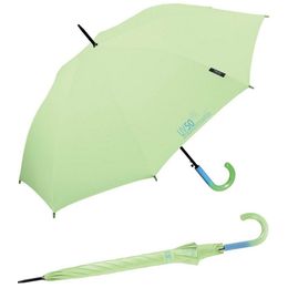 Happy Rain Langregenschirm UV-Protect UV50 mit Automatik zweifarbiger Griff