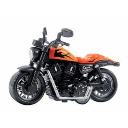 Toi-Toys Spielzeug-Motorrad MOTORRAD Chopper mit Rückzug 9cm Modell Motorcycle 05 (Orange)