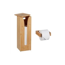 Relaxdays Toilettenpapierhalter 2-teiliges Toilettenpapierhalter Set