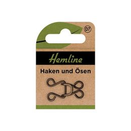 Hemline Knopf Haken und Ösen schwarz #13