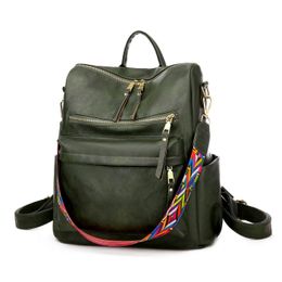 WISHDOR Rucksack Laptoprucksack Schulrucksack rucksack Reiserucksack Kunstleder (Kunstleder 33x36x15 cm