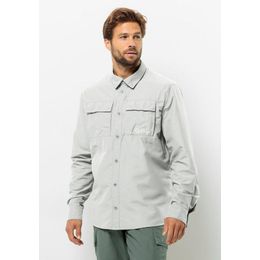 Jack Wolfskin Langarmhemd BARRIER L/S SHIRT M, grau