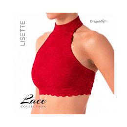 Dragonfly Trainingstop Dragonfly Top Lisette Lace Red S (1-tlg)